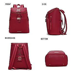 MKF Collection Backpack Bag for Women Vegan Leather Top-Handle Ladies Fashion Travel Bag – Daypack By Mia K