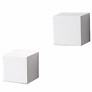 Knape & Vogt Shelf-Made Decorative Wall Cubes, Pair, 5-Inch x 5-Inch, White