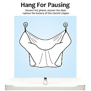 Beard Bib, Men's Beard Hair Catcher for Shaving Trimming, Non-Stick Beard Trimming Catcher Bib, Beard Bib Apron for Men with Strong Suction Cups, Grooming Gifts for Husband Dad, White