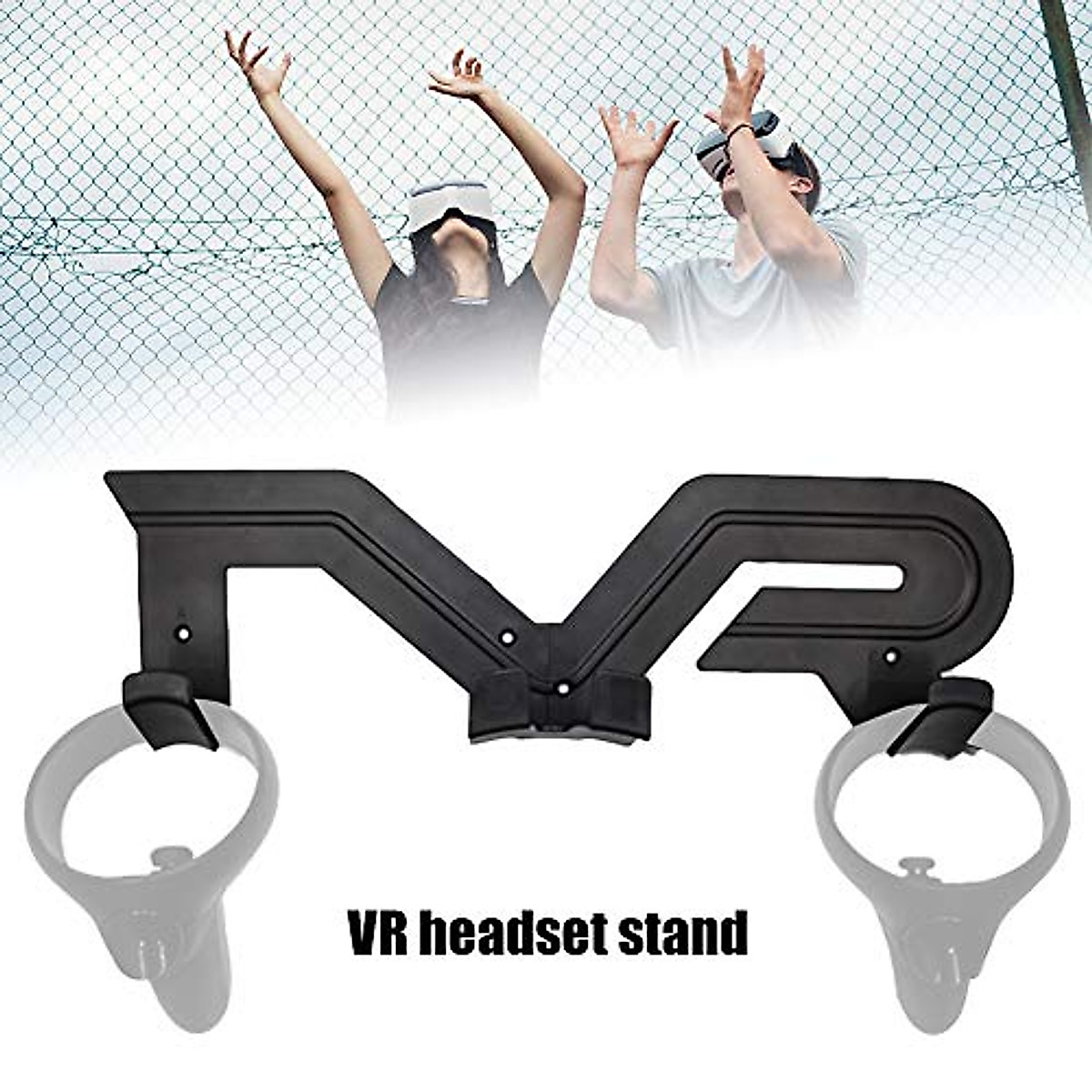 VR Headset Stand,VR Wall Mount Stand Hook,Universal Headset Storage Rack Holder,VR Headset Touch Controller Display Holder for Viv e/Playstatio n VR/OculusRift S/OculusQuest