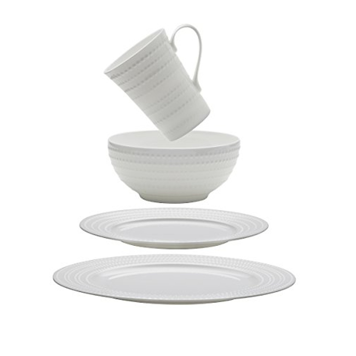 Mikasa Nellie 16-Piece Dinnerware Set, Service for 4 White