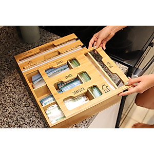 The Skinny Home - Ziploc bag's, plastic and foil dispenser; gallon, quart, sandwich and snack bags & 12" rolls. The perfect pantry solution for organized kitchen storage!