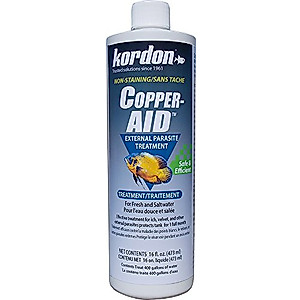 KORDON Copper-AID External Parasite Treatment for Aquarium Fish – Cures Ich, Velvet, and Parasites on Freshwater and Saltwater Fish, 16-Ounces