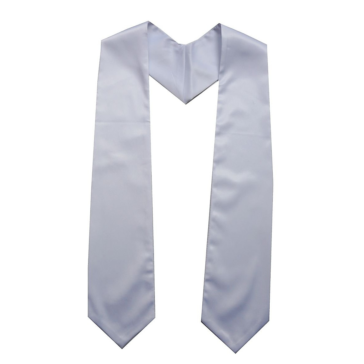 Grad Days Unisex Children Plain Graduation Stole 50'' Long White