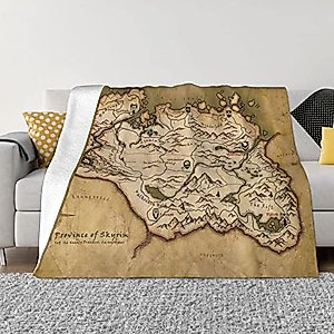 Skyrim Blanket Soft Warm Throw Blankets 60"x50" for Bedroom Couch Travelling