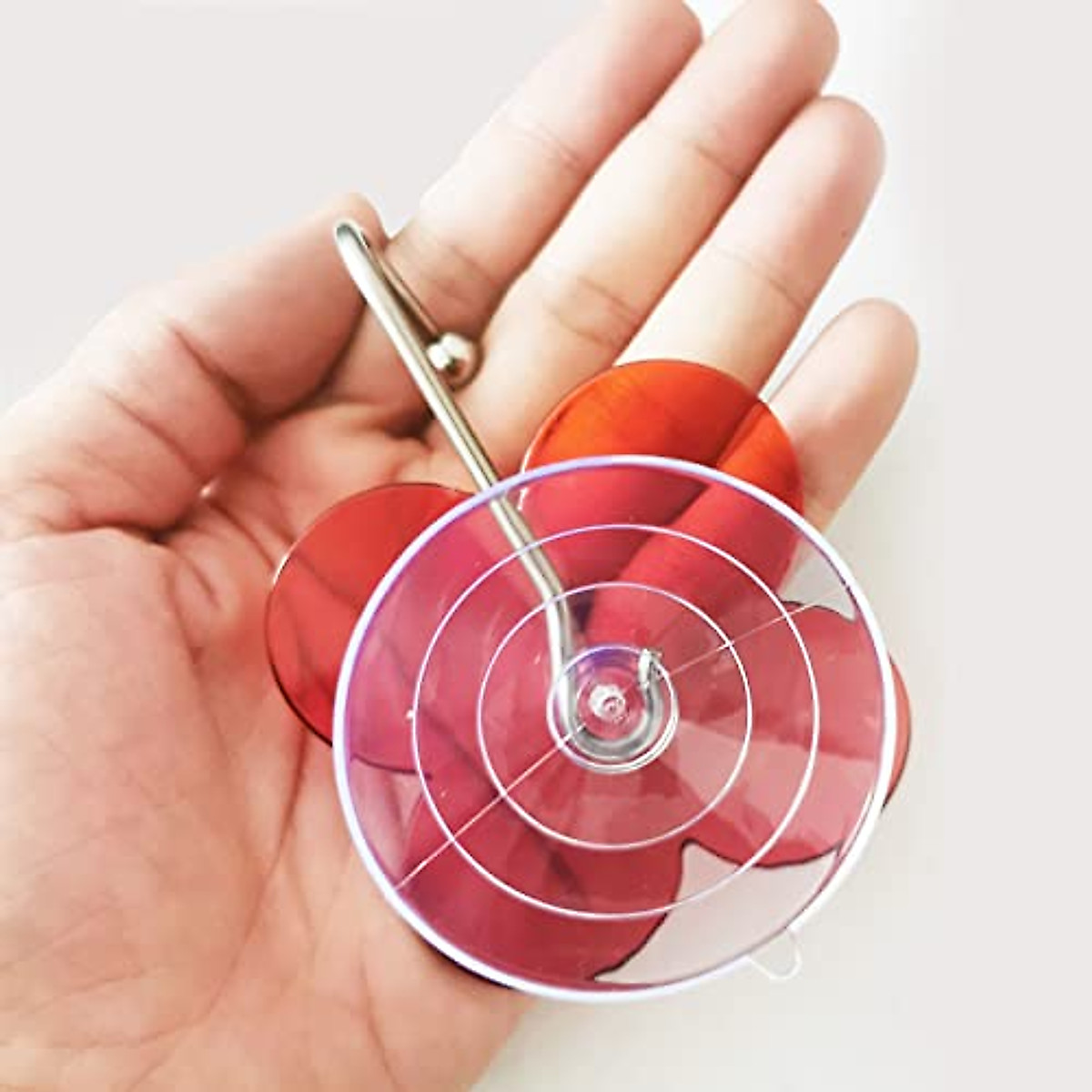 JZMYXA Suction Cup Hooks 2.36 Inches Flower-Shaped PVC Suction Cups Rust-Proof Metal Hook Heavy Duty Suction Cup Holds Up to 7 lbs, for Smooth Glass Smooth Tile Smooth Metal(8 Pack)