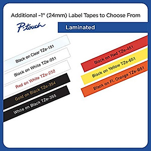Brother P-touch TZe-M851 Black Print on Premium Matte Gold Laminated Tape 24mm (0.94”) wide x 8m (26.2’) long