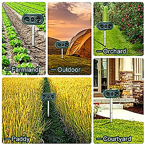 Solar Ultrasonic in Repellent Defender Rat, Squirrel, Deer, Raccoon, Skunk, Rabbit, Mole, Dog, Cat, Waterproof with Motion Detector