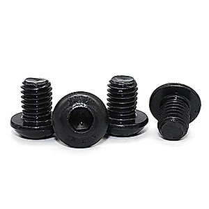 FullerKreg M4-0.7 x 6mm Button Head Socket Cap Screw, ISO 7380 Hex Drive, Class 10.9, Black Oxide Finish, Alloy Steel (Pkg of 100)