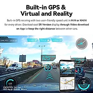 DDPAI Dash Cam Front and Rear, 1944P Front x1080P Rear, Dual Car Camera with Sensor, Buil-in GPS, Wi-Fi & App, Car Dashboard Camera Recorder 2.4",Parking Mode,G-Sensor,Super Capacitor, Z40 Dual GPS