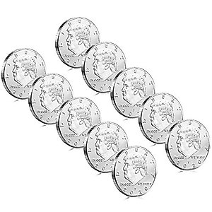 10 Pack 2020 Donald Trump Coin Collection Patriots Gifts 45th President The United States Republican Challenge Memorabilia Gift (Silver)