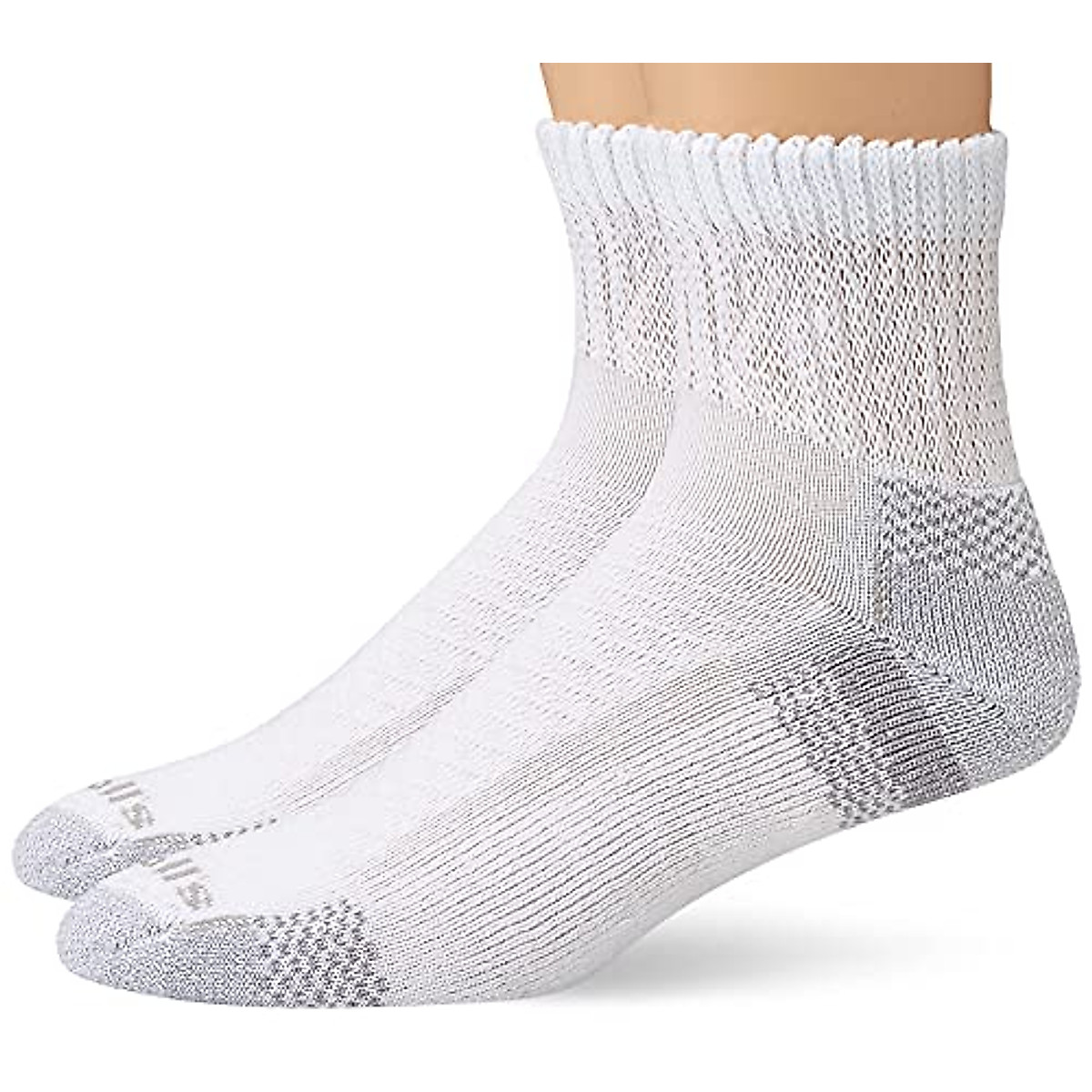 Dr. Scholl's womens Advanced Relief (2pk) Casual Sock, White, One Size US
