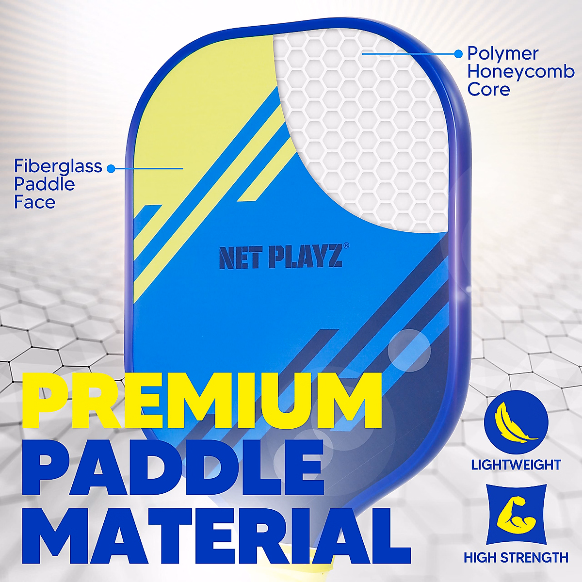 Pickleball Set - Pickleball Paddles Family 4-Pack, USAPA Approved 2 Child-Size & 2 Adult-Size | Family Set for Kids, Parent-Child Adult/Junior,Blue