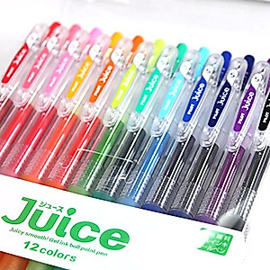 PILOT Juice Gel Ink Ballpoint Pen, 0.5mm, 12 Color Set (LJU120EF-12C)