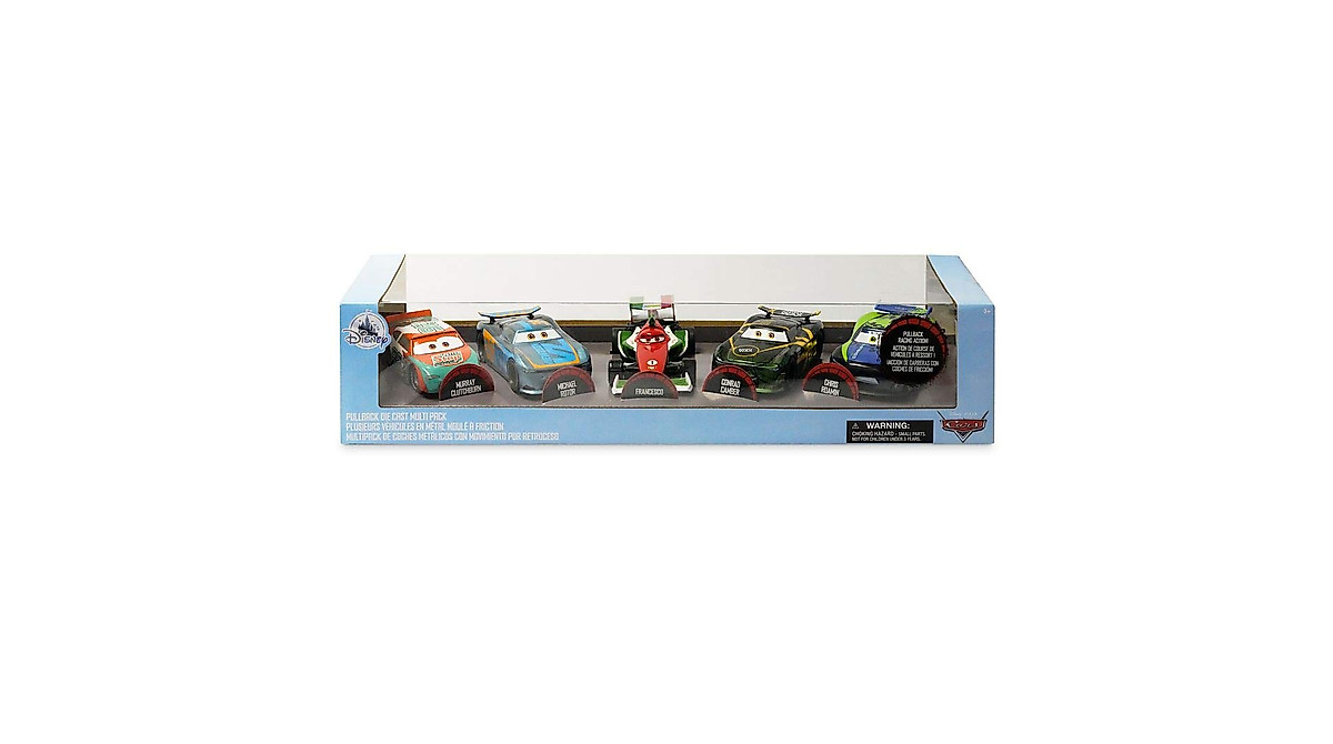 Disney Cars Pull 'N' Race Set of 5 - 15th Anniversary