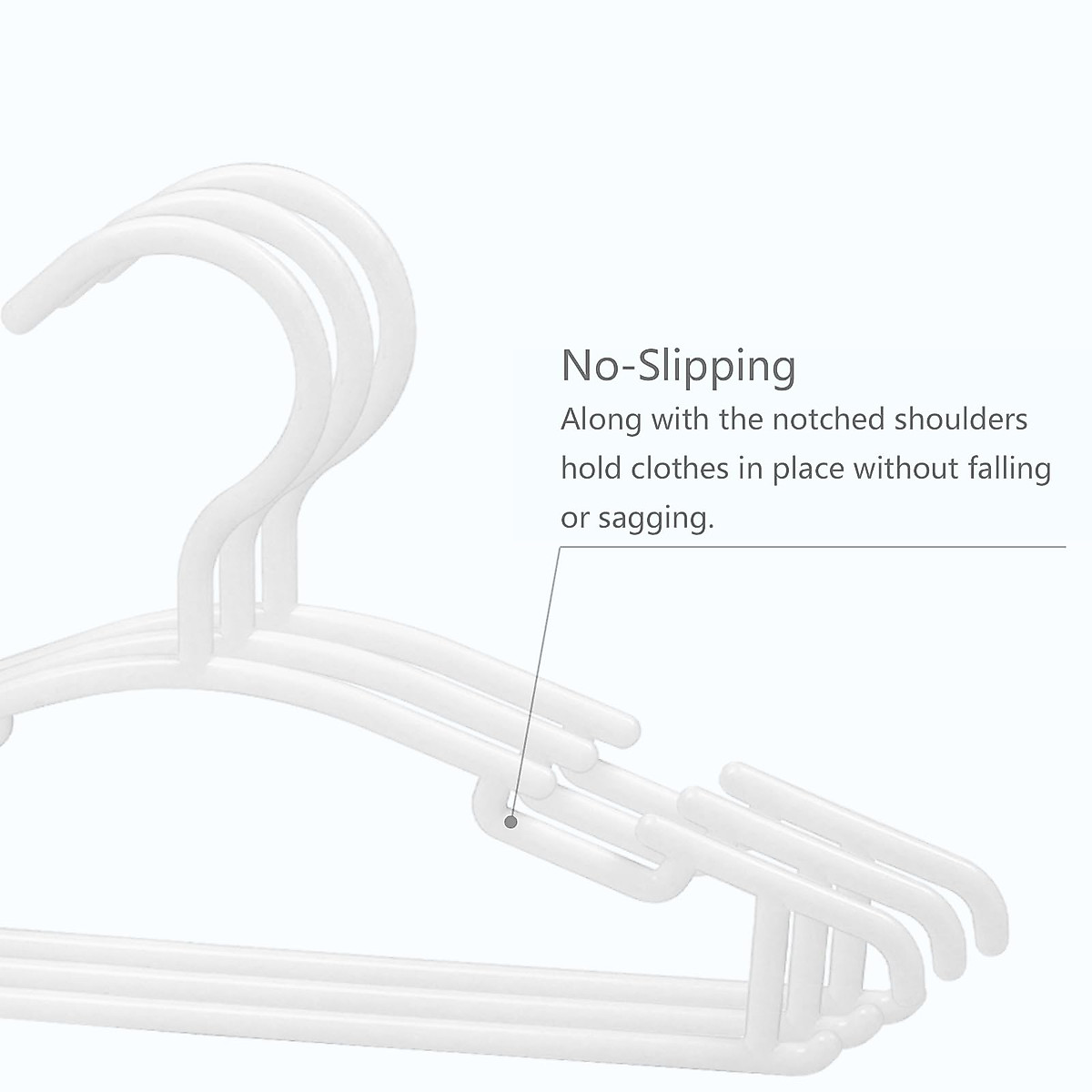 Plastic Kids Hangers Baby Hangers 60 Pack White Baby Clothes Hangers Bulk Kid Hangers Toddler Hangers Infant Hangers for Closet