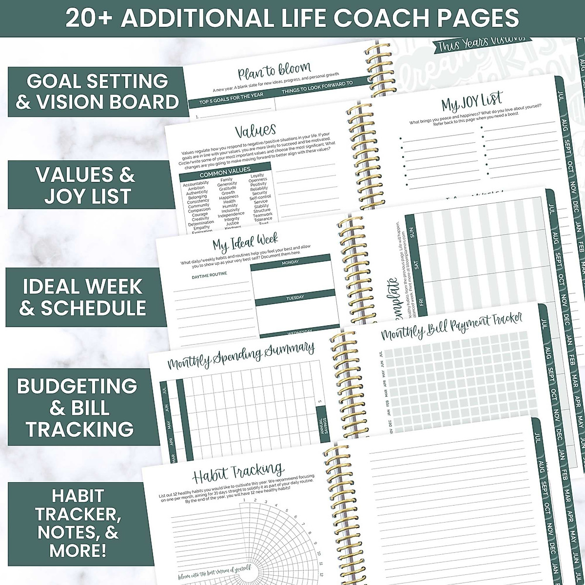 bloom daily planners 2023-2024 Academic Year Day Planner (July 2023 - July 2024) - 5.5” x 8.25” - Weekly/Monthly Agenda Organizer Book with Stickers & Bookmark - Ukrainian Floral