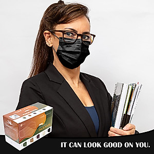 FriCARE Disposable Individually Wrapped Face Masks 4 Ply 50PCS, Colorful Breathable Safety Mask for Adults Women Man