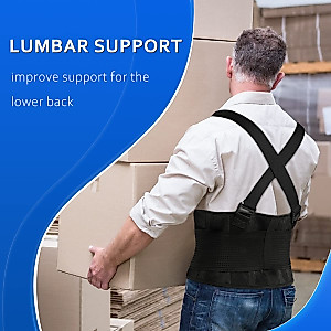 Back Brace Lumbar Back Support Belt for Women and Men Lower Back Pain Relief,Injury Recovery Heavy Lifting Support with Removable Adjustable Extension Support for Moving and Warehouse M/L(30"-37")