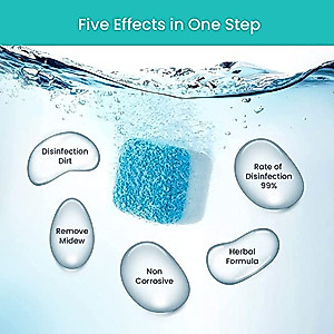 Maravello Dishwasher Cleaner And Powerful Formula Washer Cleaner Tablets For HE Front Loader And Top Load, Septic Tank Safe,12 Months Supply