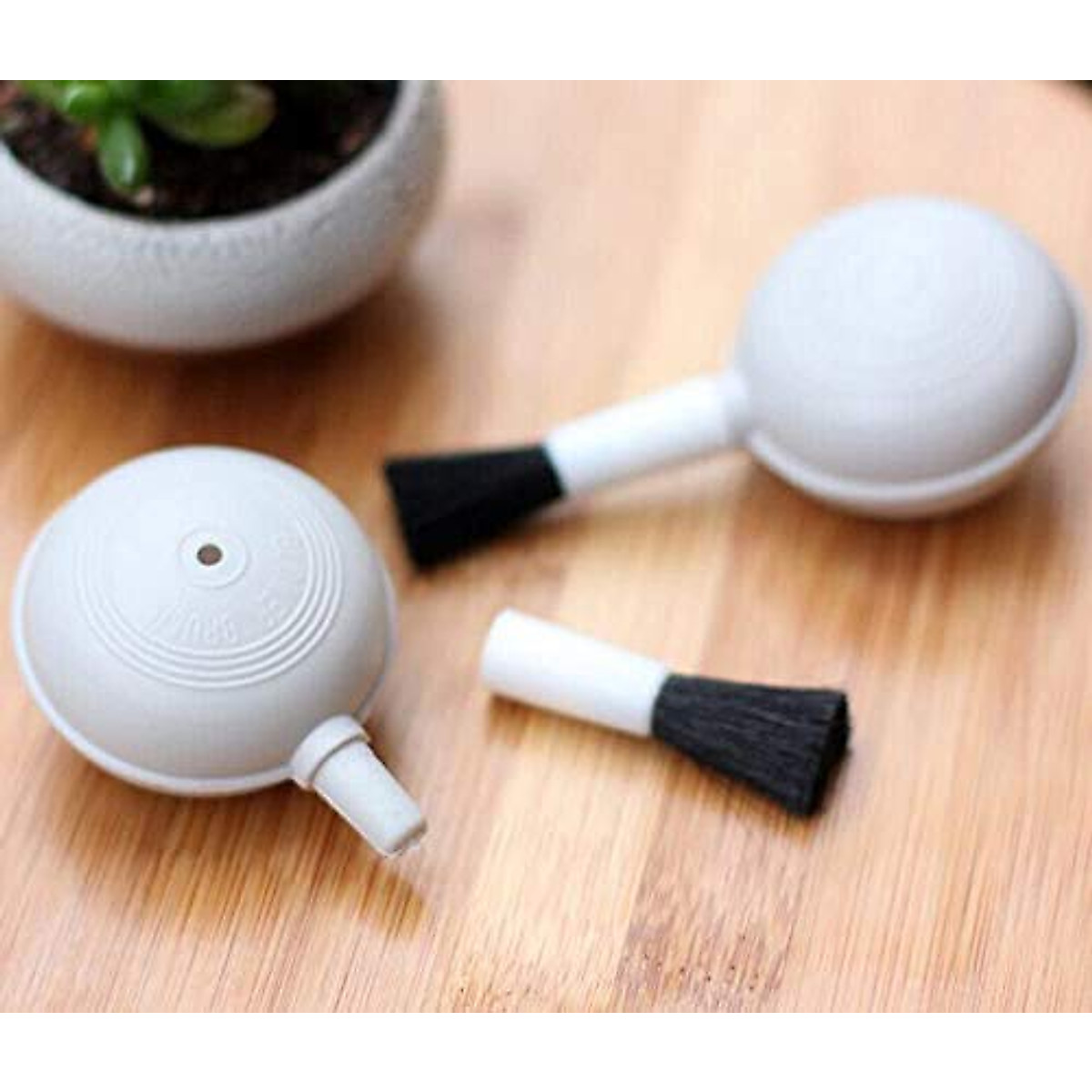 GearFend Dust Cleaner Kit Strong Cleaning Air Blower + Soft Brush Blower for Camera & Camcorder, Lens, LCD Screens, etc + Microfiber Cloth