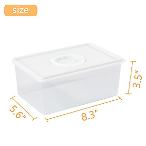 Vellsenne 2 Pack Sliced Cheese Container with Time Recording - Block & Sliced Cheese Storage Container for Fridge