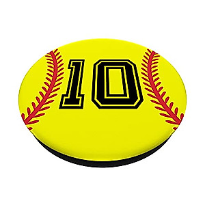 Softball Jersey Number #10 PopSockets Swappable PopGrip