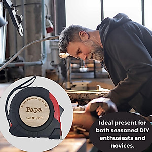 Gifts for Dad Who Wants Nothing, Measuring Tape Measure 25 ft, Home Improvement, Papa Gifts from Grandchildren, Grandpa Gifts from Grandchildren, No One Measures Up to You Tape Measurer, Men (Papa We)