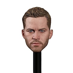 1/6 Scale Male Head Sculpt,European Strong Man Handsome Man Head Carved Carving for 12inch Action Figure Body Collectible (B)