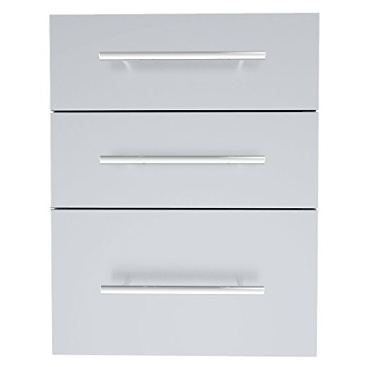 SUNSTONE DE-TD23 Designer Series Raised Style Height Triple Drawer, 18" x 23", Stainless Steel