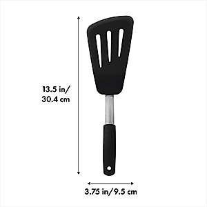 OXO Good Grips Silicone Flexible Omelet Turner,Black