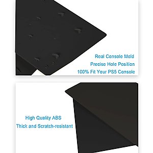 PS5 Console Replacement Shell, Megadream Hard ABS Shockproof Anti-Scratch Dustproof PS5 Console Case Cover Replacement Plate Shell for PS5 Console Digital Edition (Black)