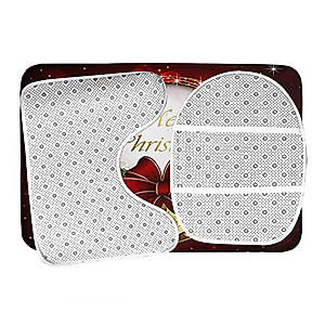 Wondertify Christmas Bells Bathroom Antiskid Pad Bow and Snowflakes 3 Pieces Bathroom Rugs Set, Bath Mat+Contour+Toilet Lid Cover Red Gold Green