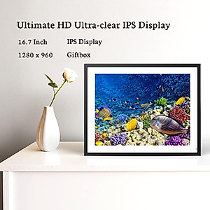 BSIMB 16.7-Inch 32GB Extra Large WiFi Digital Picture Frame IPS Touch Screen Electronic Photo Frame, Remote Control, Auto-Rotate, Share Photos&Videos via App&Email, Gift for Mother's Day