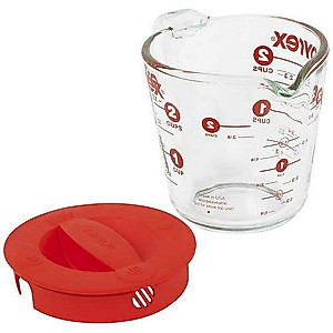 Pyrex Prepware 2-Cup Glass Measuring Cup with Lid