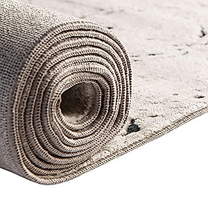 Unique Loom Chateau Collection Traditional, Vintage, Textured, Medallion, Distressed, Victorian Area Rug, 9 ft x 12 ft, Beige/Light Brown