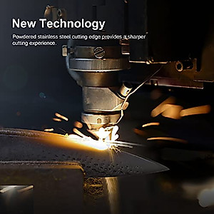 imarku Damascus Chef Knife, 8 inch Kitchen Knife Premium Sharp Cooking Knife HC German Stainless Steel Japanese Knife for Home Kitchen and Restaurant, Hand-Hammered, Ergonomic Handle, Gift Box