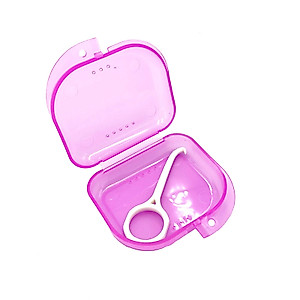 Orthodontic Retainer Case with Vent Holes - Transparent Purple