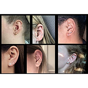 14k Gold Small Endless Hoop Earrings for Ears, Cartilage, Nose or Lips, 10mm (yellow-gold)