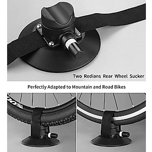 ROCKBROS Suction Cup Bike Rack for Car Roof Top Sucker Bike Rack Quick Release Aluminium Alloy Bike Carrier with Sucker for 2 Bikes