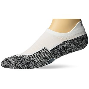 Under Armour Unisex-Adult Run Cushion No Show Tab Socks, Multipairs , White/Pitch Gray (1-Pair) , Large