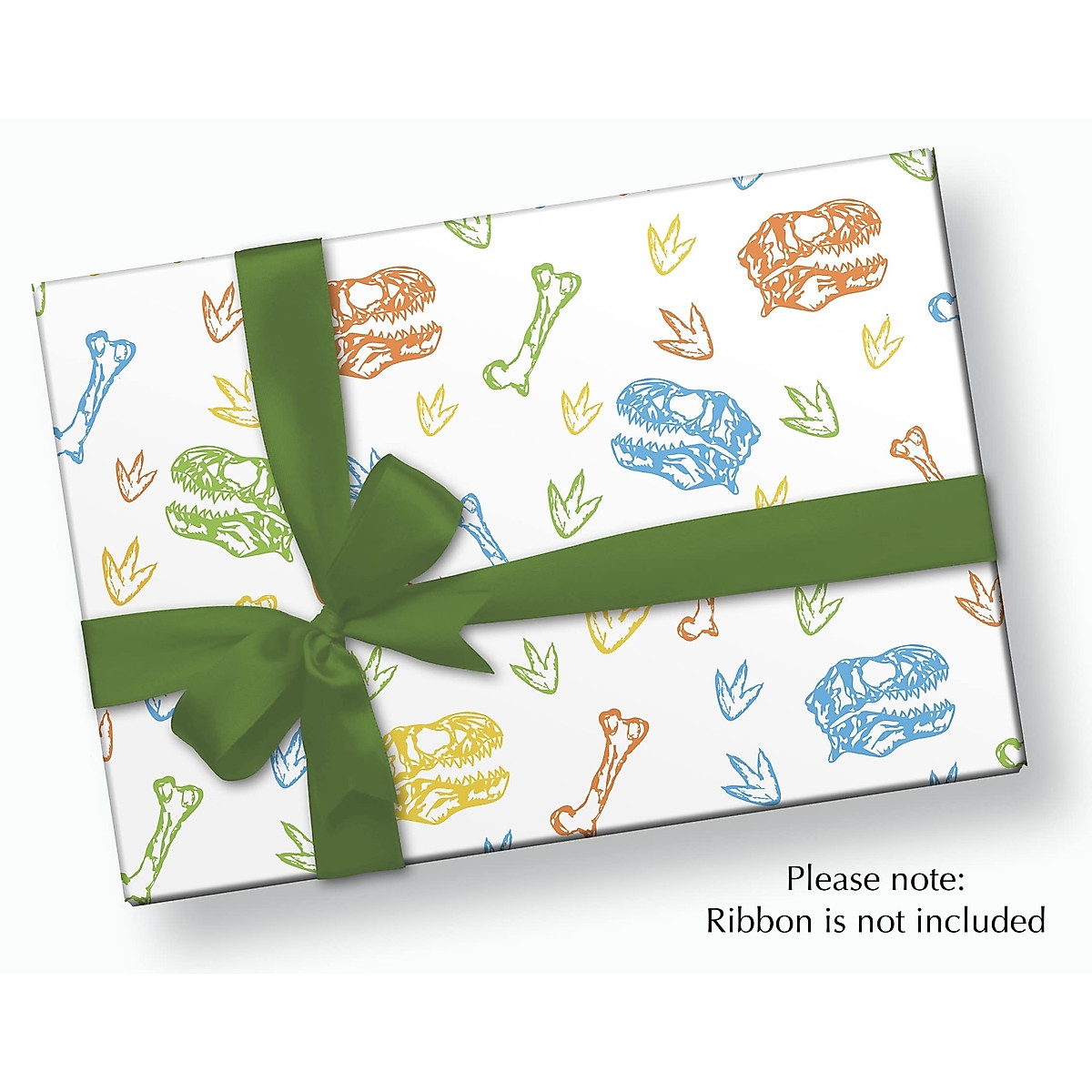 Stesha Party Dinosaur Gift Wrapping Paper Birthday Wrap Folded Flat 30 x 20 Inch (3 Sheets)
