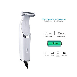 Beard Mustache Trimmer for Men Rechargeable Electric Hair Razor Foil Shaver for Edging Beards, Mustaches, Stubble and Body Hair - Cordless Wet Dry Man's Hair Groomer Kit with Combs