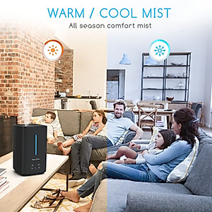 Humidifiers for Bedroom Warm and Cool Mist 5L Top Fill Water Tank Lasts Up to 30 Hours