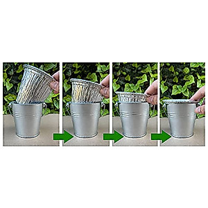 (20 Pack) Grease Bucket Liner Compatible with Traeger Grills BAC459 l Fits Ranger, Scout, PTG Mini Grease Buckets l Disposable Aluminum Foil