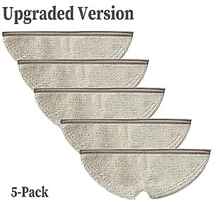 5-Pack Replacement Full Microfiber Mopping Pads/Cloth Rags Compatible for Xiaomi Roborock S5 Max S50 S6 S6 Maxv Pure E25 E35 Vacuum Cleane