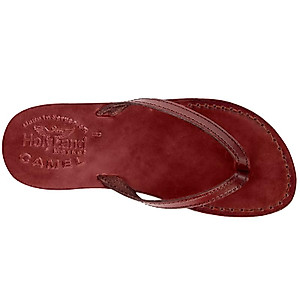 Holy Land Market Men/Women Biblical Jesus Leather Sandals/Slides From Jerusalem (Jericho Style)
