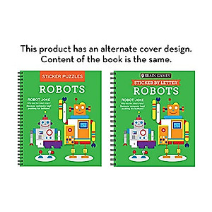 Brain Games - Sticker by Letter: Robots (Sticker Puzzles - Kids Activity Book)