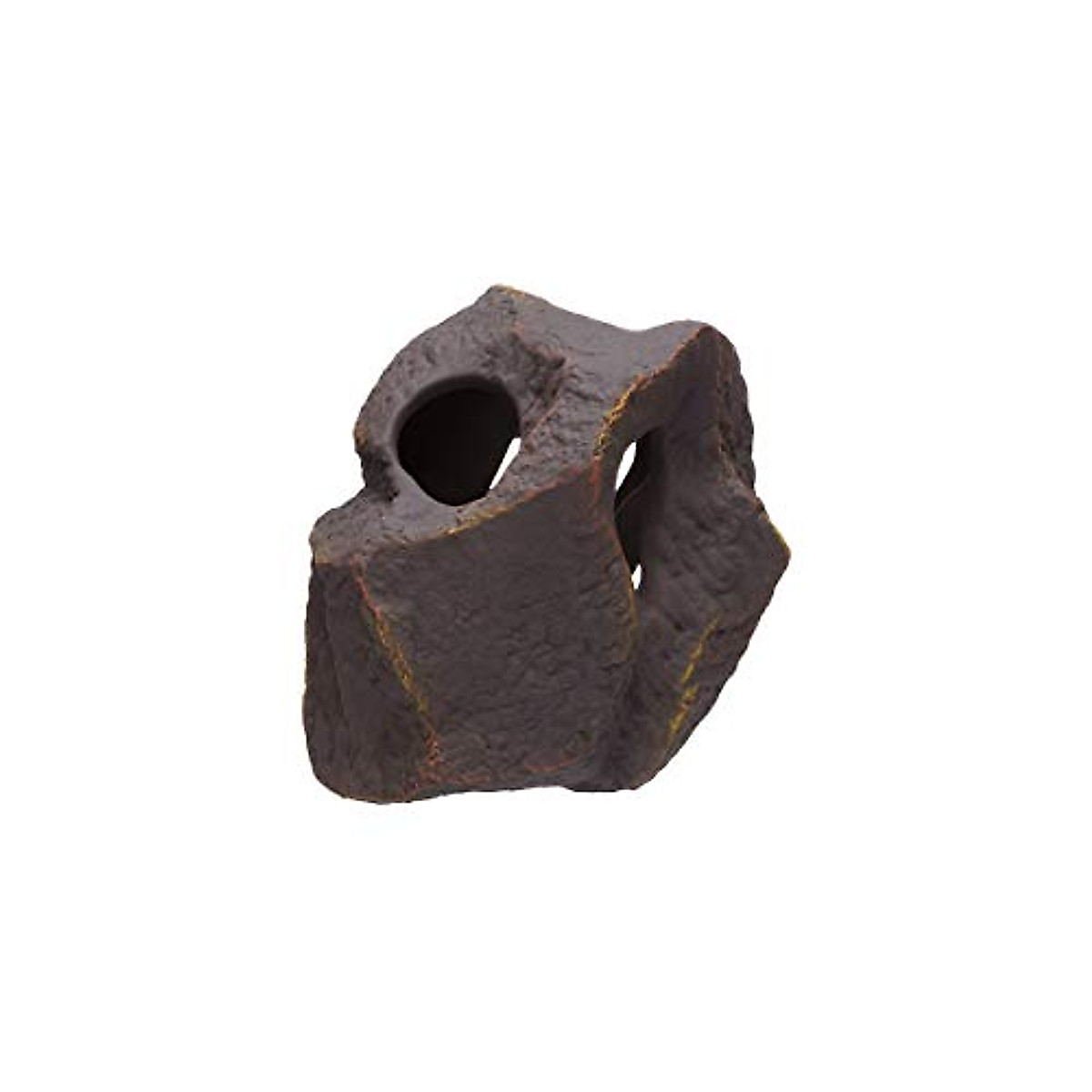 Plecoceramics Ceramic Magma Boulder Stone Decoration - Aquarium Fish Tank Hideway Decor - for Cichlids Plecos Bettas