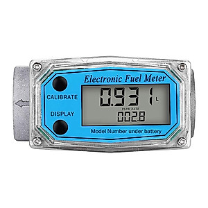 Digital Turbine Flow Meter,1″ Digital LCD Display with NPT Counter Gas Oil Fuel Flowmeter,Pump Flow Meter,Diesel Fuel Flow Meter for Measure Diesel, Kerosene, Gasoline
